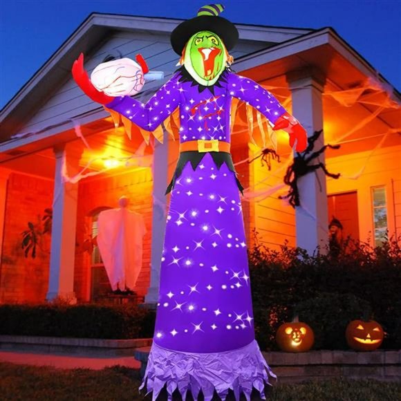 Holiday | 1ft Halloween Inflatables Witch Outdoor Decoration Light With ...